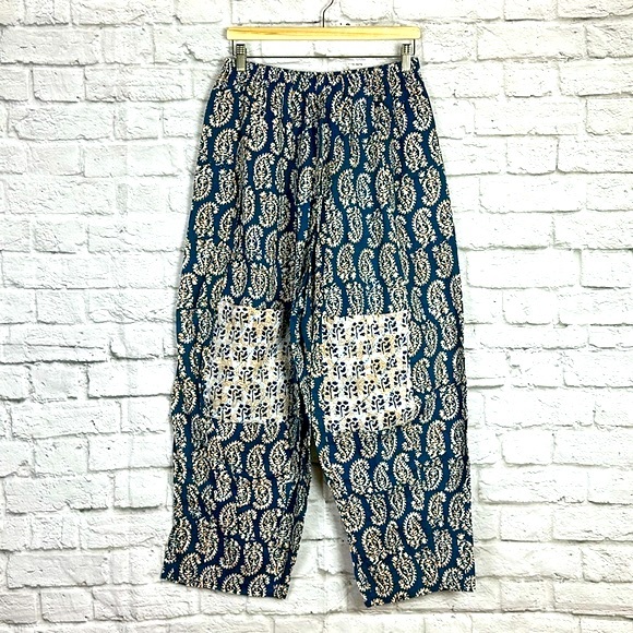 Marketplace Handwork of India | Pants & Jumpsuits | Marketplace Handwork Of India Blue Paisley ...